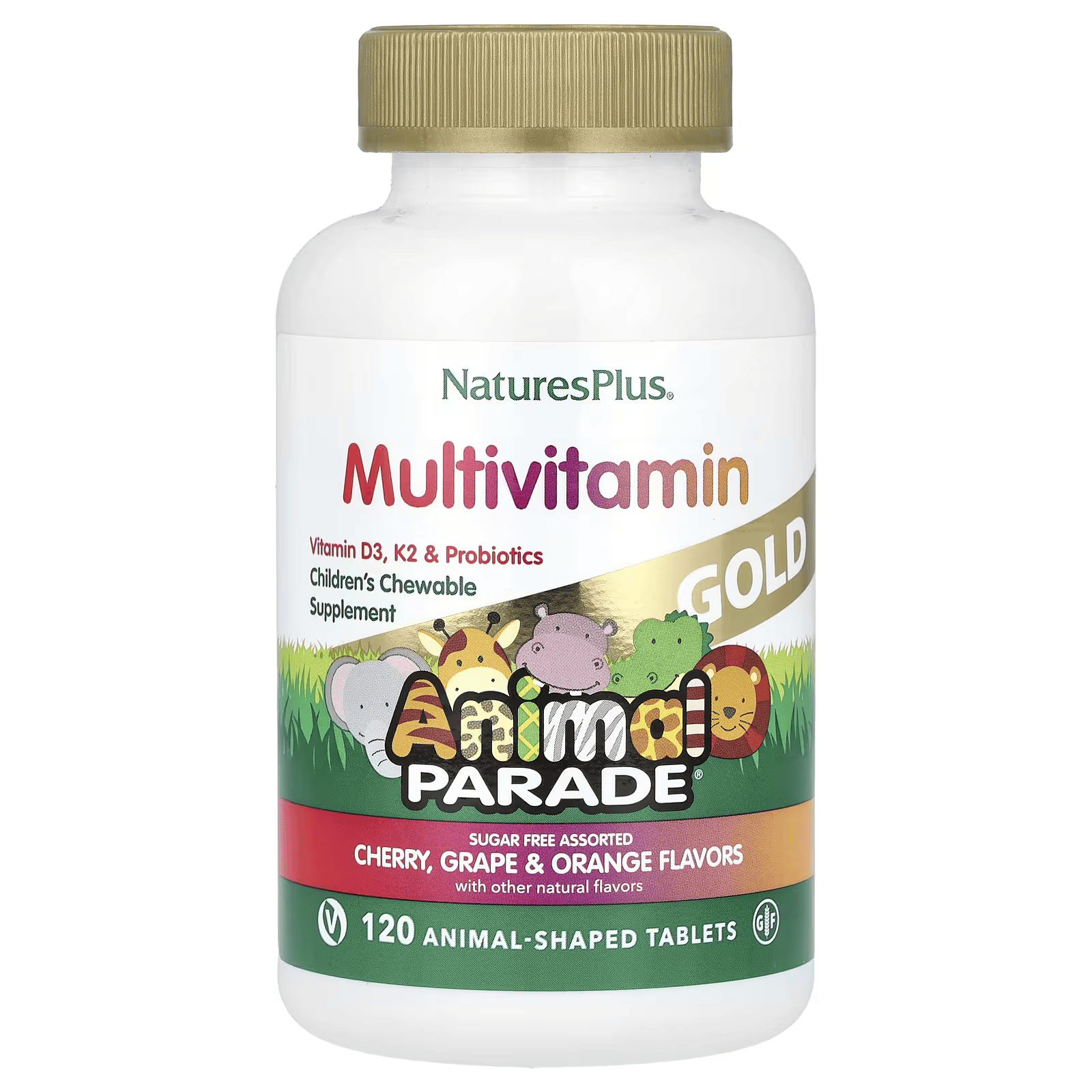 NaturesPlus® Animal Parade Gold, Assorted Chewable, 120 Tablets – Nutracore