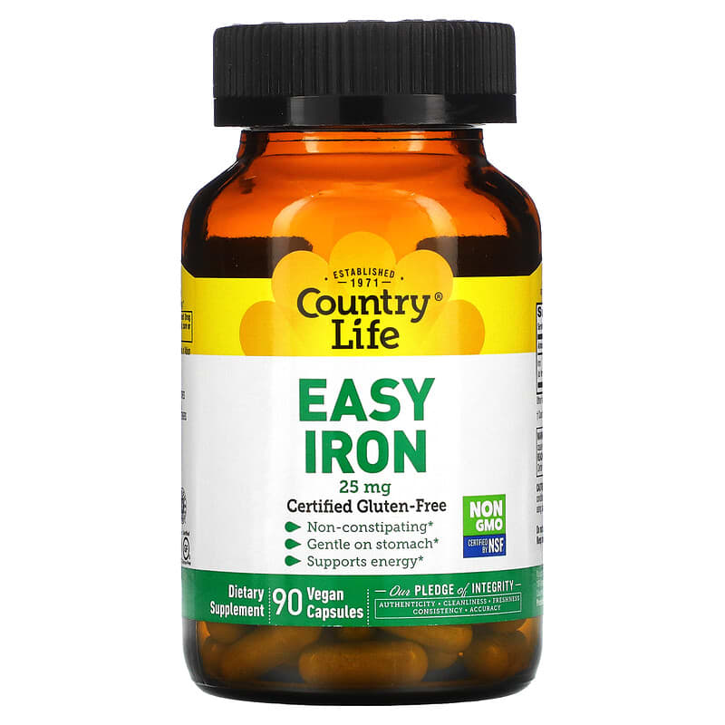 Easy Iron, 25 mg, 90 Vegan Capsules – Nutracore